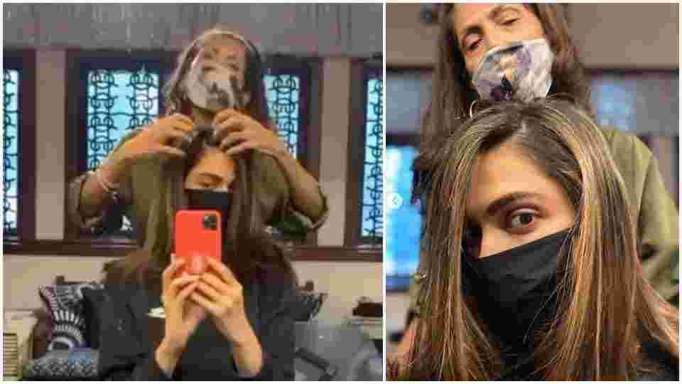 Deepika Padukone enjoys salon session in a mask, her…