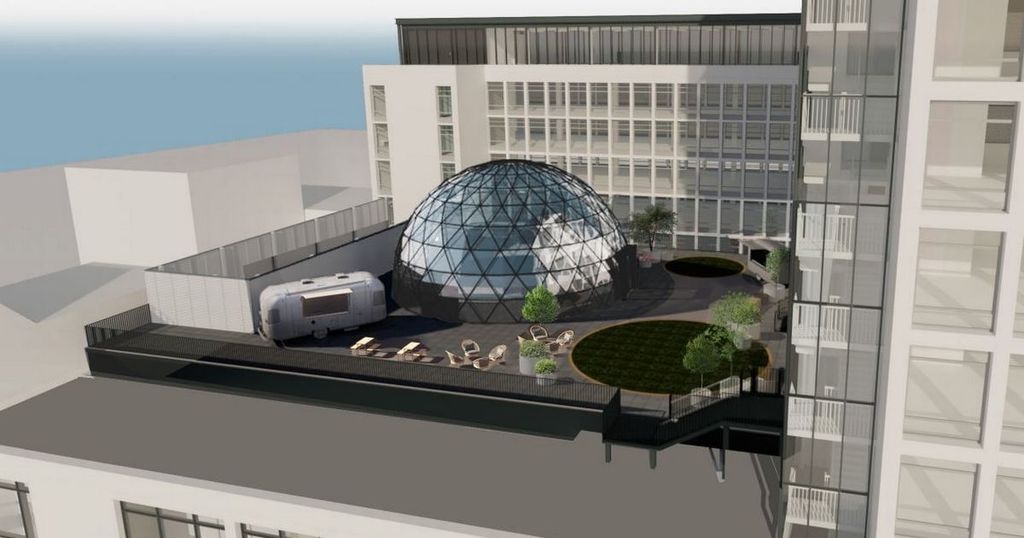 Work starts on glass dome 'meeting pod' for rooftop of…