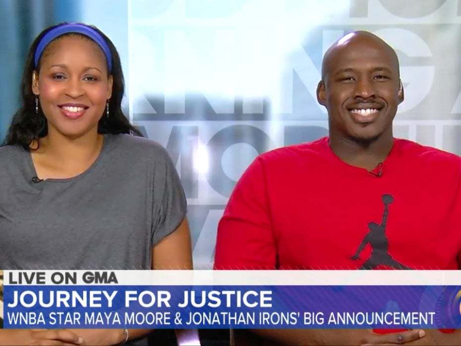 WNBA star Maya Moore marries Jonathan Irons, whom she…