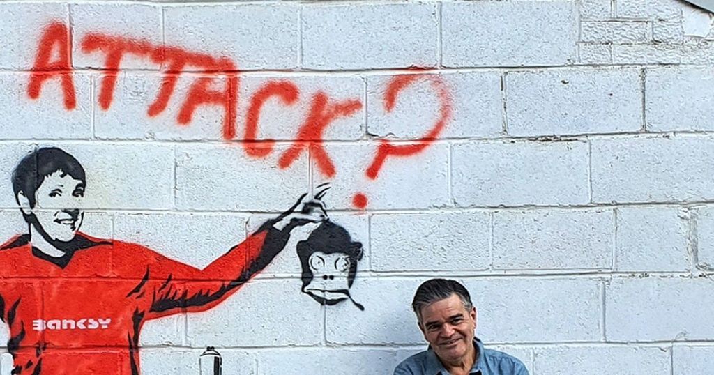 Man finds Banksy art on garage wall but secret…