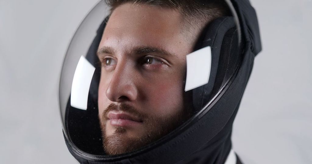 Strange fish bowl-like helmet goes on sale as face…