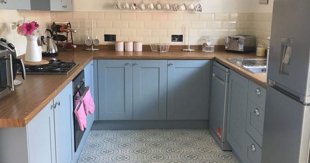 Woman's tile hack transforms kitchen for just £66…
