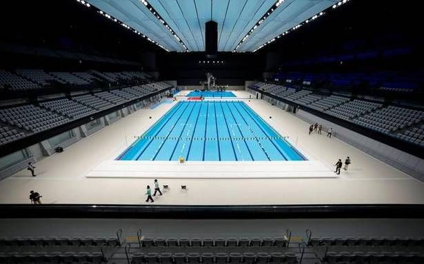 Tokyo opens its Olympic swimming venue