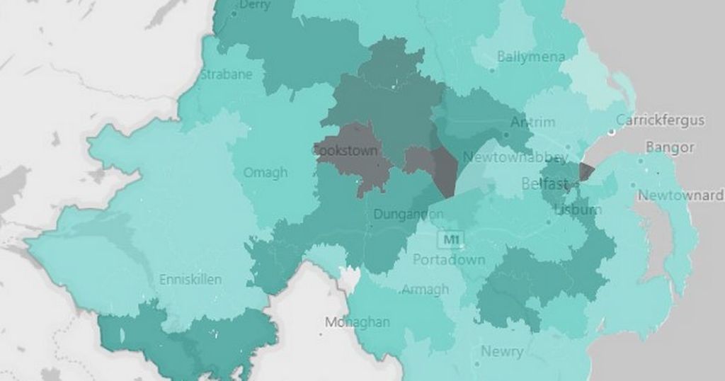 Northern Ireland coronavirus postcode map shows the 15…
