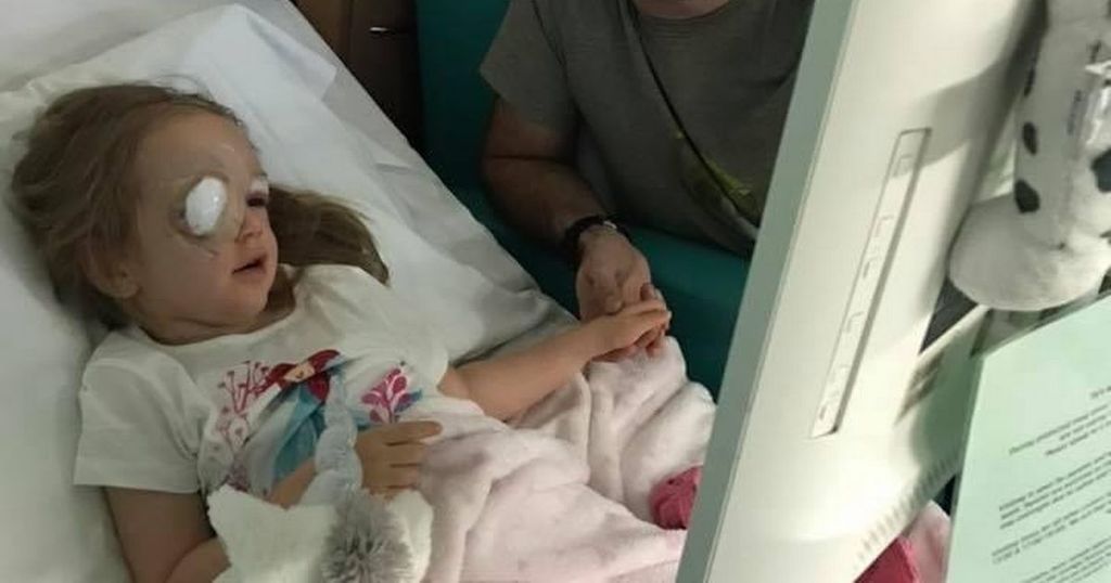 Brave little girl's eyesight saved by leg operation…