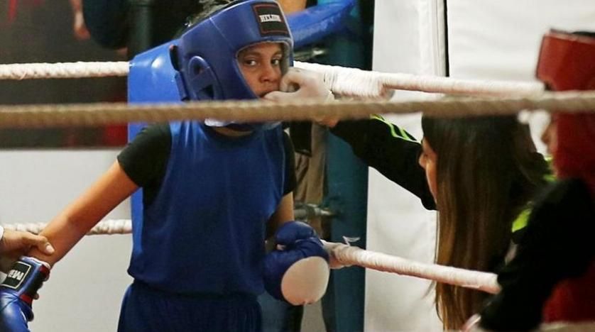Palestinian Girls Compete in a Rare Gaza Boxing Contest