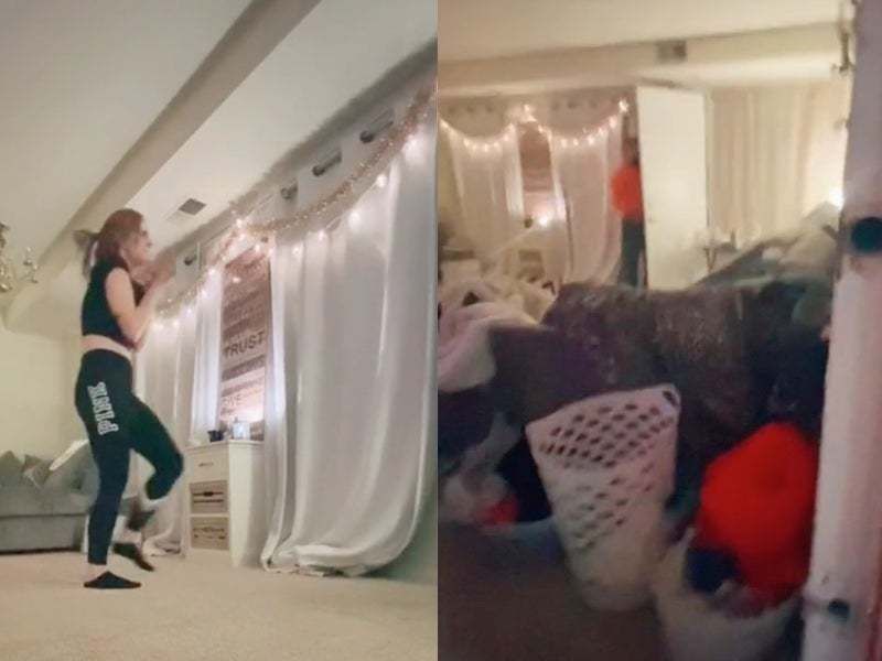 Woman shares video of intruder entering her apartment…