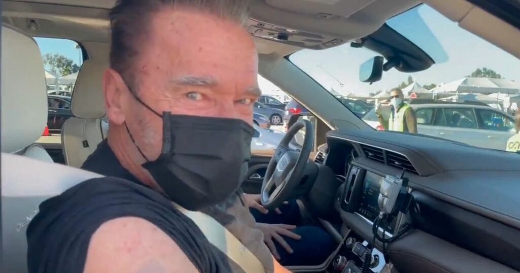 Arnold Schwarzenegger utters iconic Terminator line as…