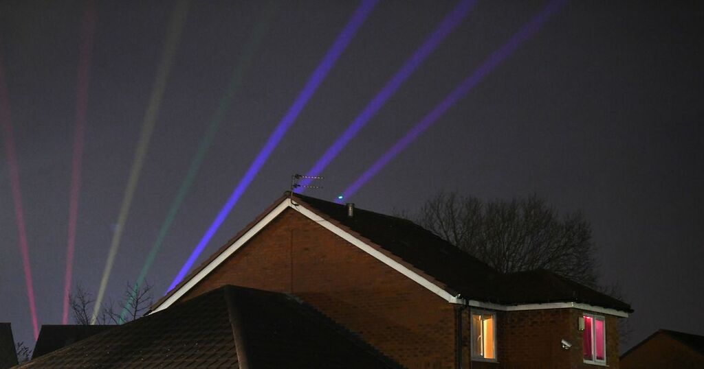 Strange 'laser' lights seen by hundreds shining for…