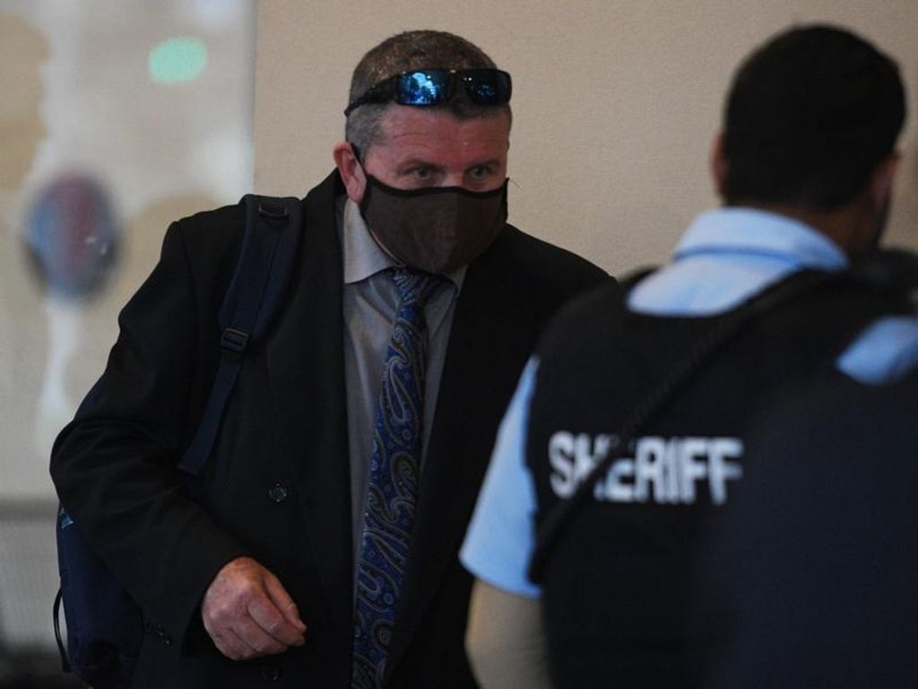 No hello, eyes down was sus: accused cop