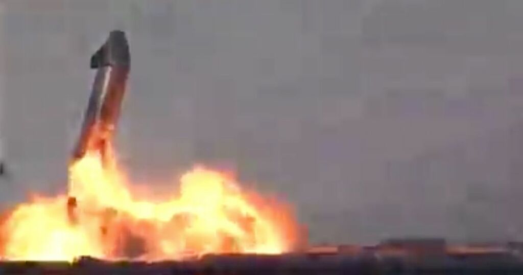 SpaceX starship explosion: Mars-bound SN10 erupts into…