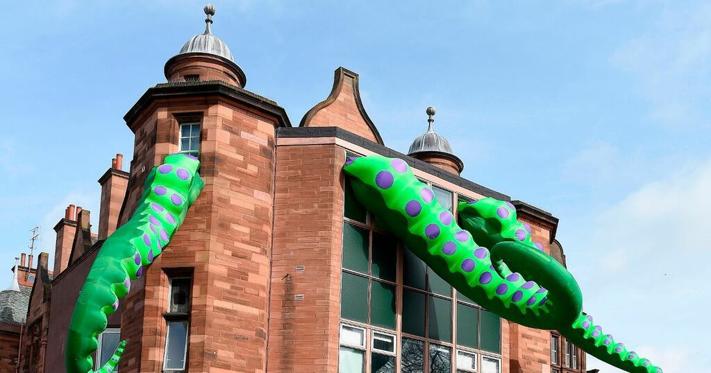 Edinburgh's old Sick Kids taken over by giant octopus…