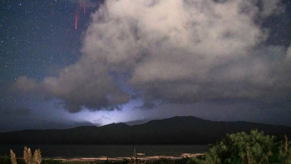 First documented case of rare red sprites in New…