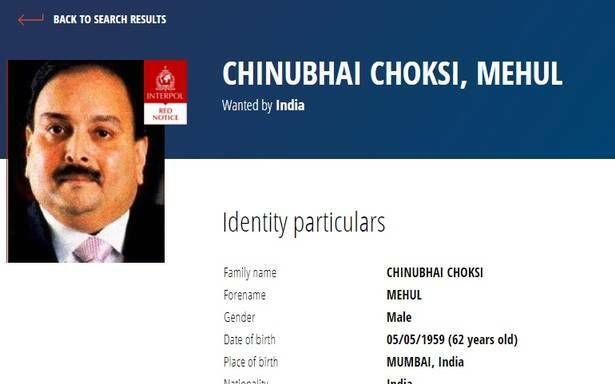 PNB fraud case: Interpol Red Notice against Choksi…