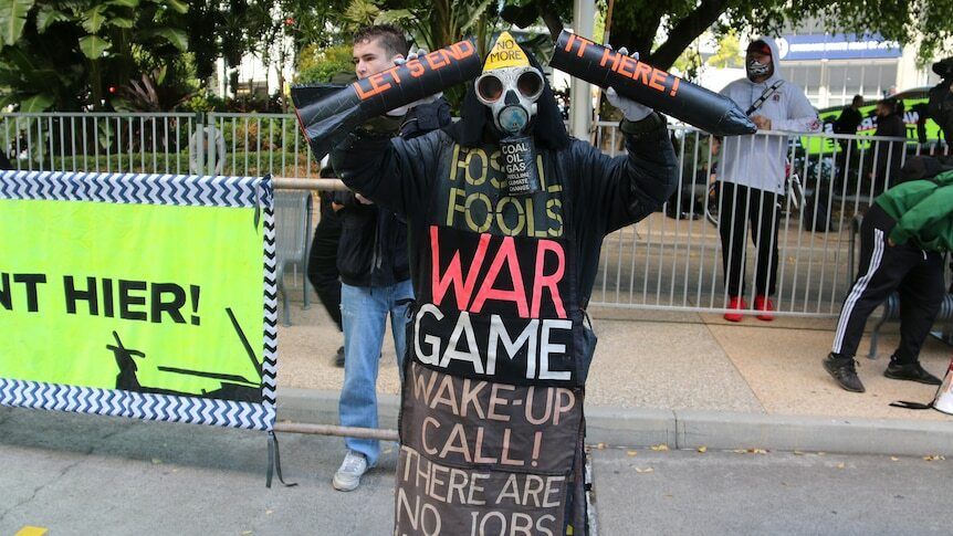 Protesters arrested at Land Forces defence equipment…