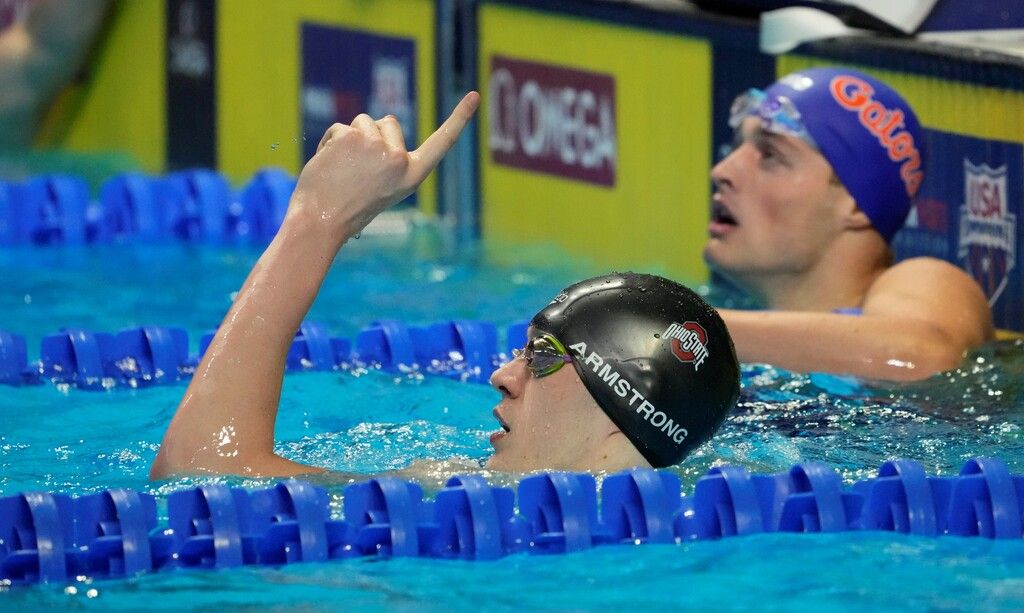 Ohio State swimmer Hunter Armstrong officially an…