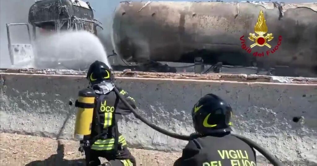 Two die in horror fireball crash after tanker carrying…