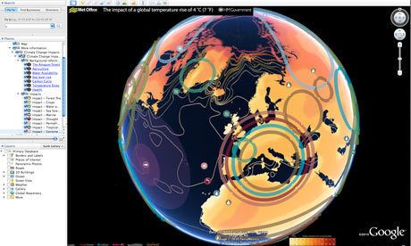 Google climate map offers a glimpse of a 4C world
