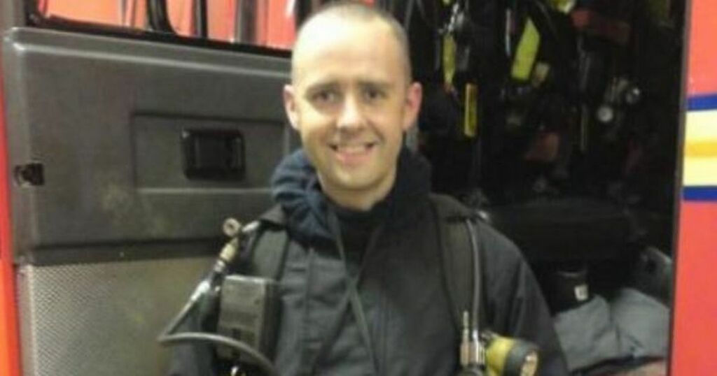 Firefighters commemorate Stephen Hunt who died…