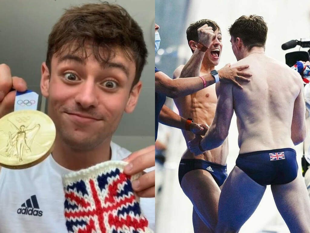 Tom Daley hand knits a pouch to protect his Olympic…