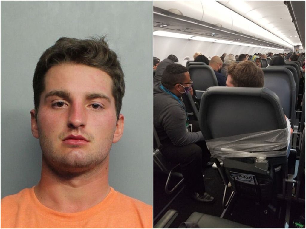 Airline passenger duct-taped to seat after groping and…