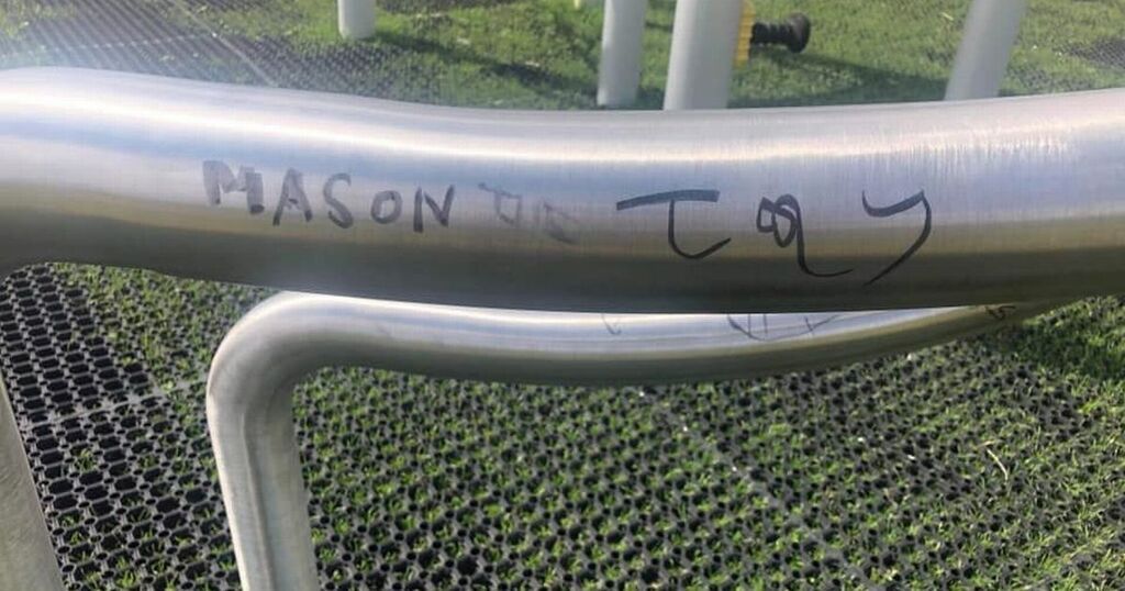 Brand new playground in Penlan vandalised with graffiti