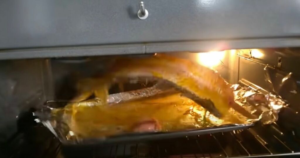 Woman horrified as cooking fish leaps around like a…