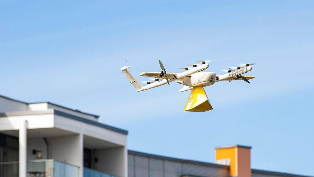 Drones deliver cups of coffee in Australian city with…