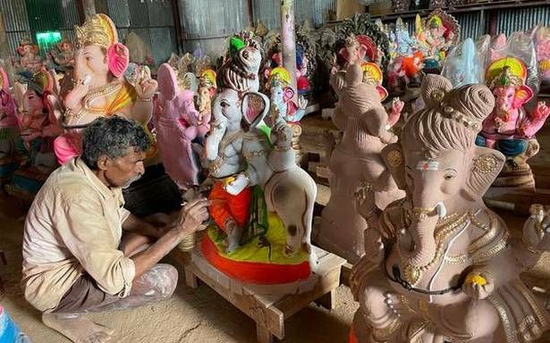 Watch | Artists making idols of Lord Ganesh