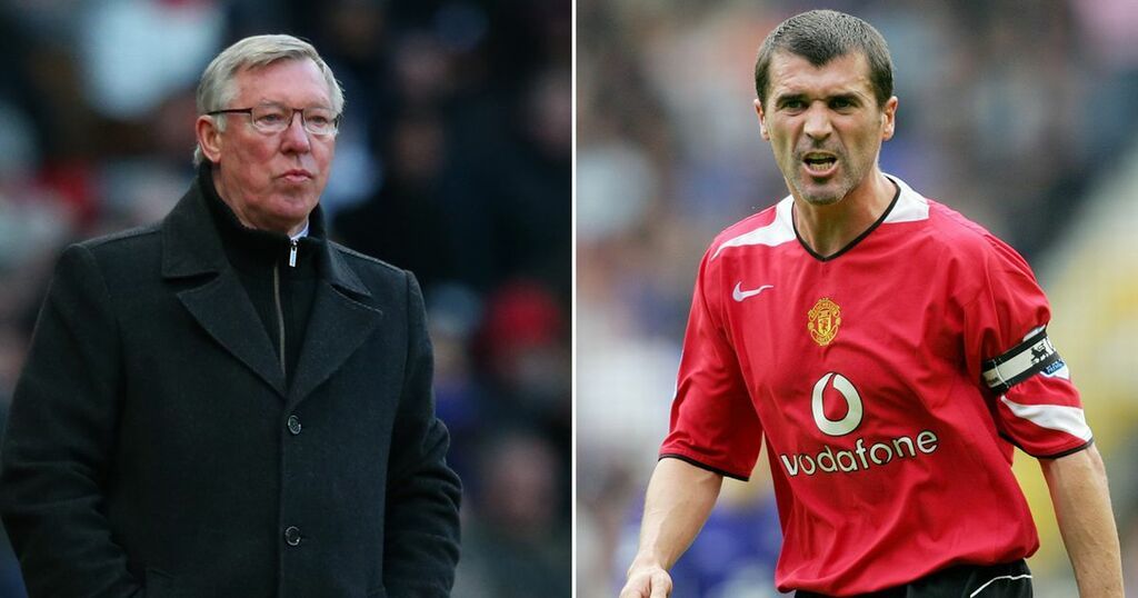 Sir Alex Ferguson had to be held back in Roy Keane…