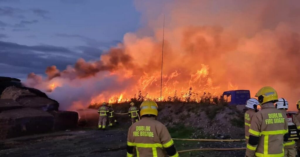 Shocking footage shows Dublin Fire Brigade fighting…