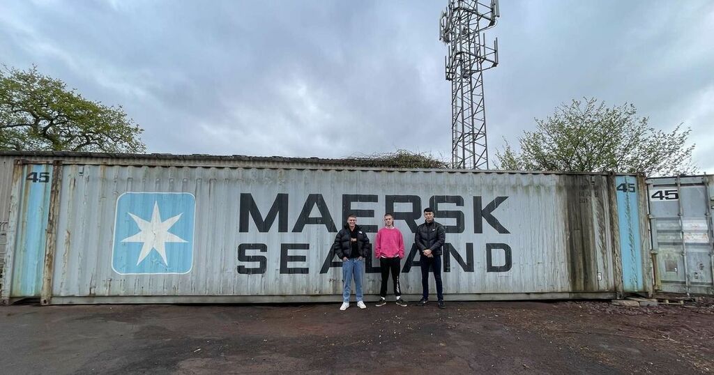 Friends transform disused shipping container near…