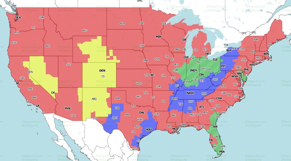 NFL Week 7 TV coverage maps