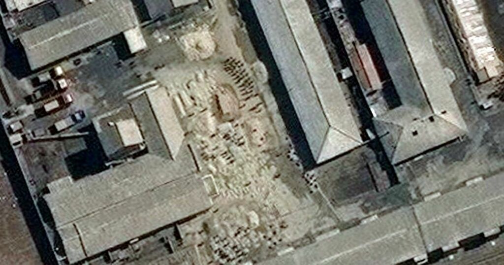 Starving prisoners lined up in North Korean prison…