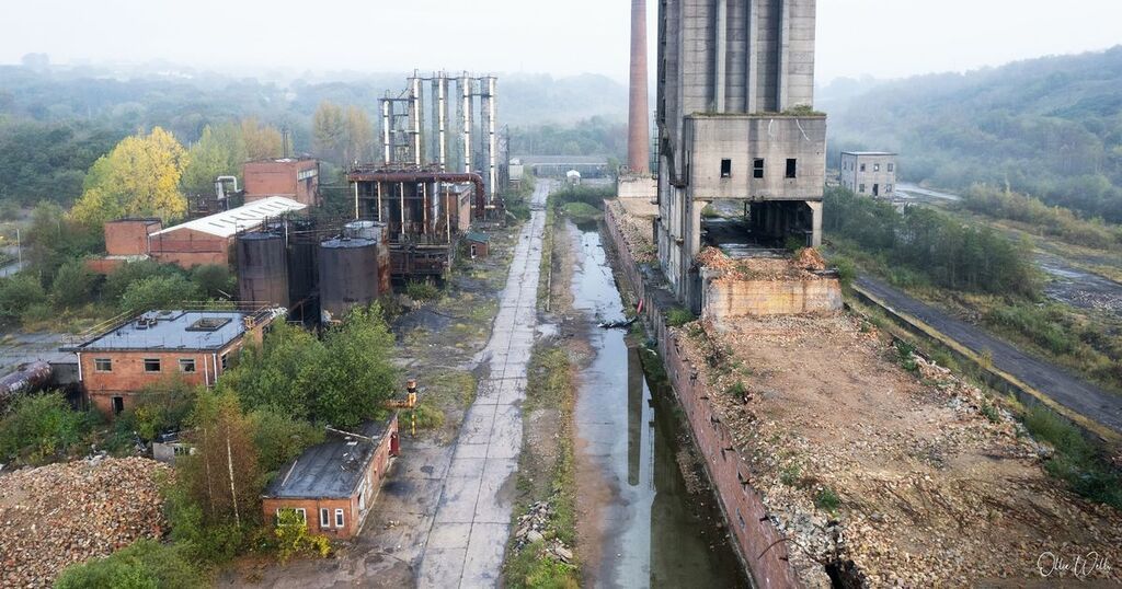 Incredible drone footage shows the abandoned wreckage…