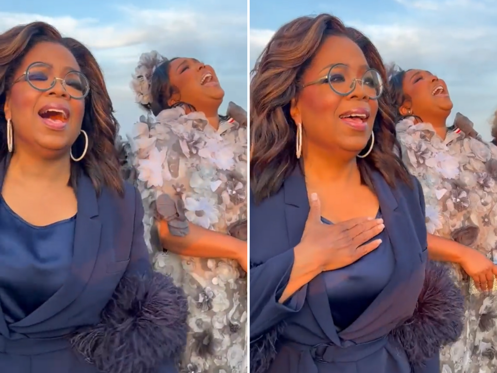 Hilarious clip shows Oprah Winfrey singing along to…