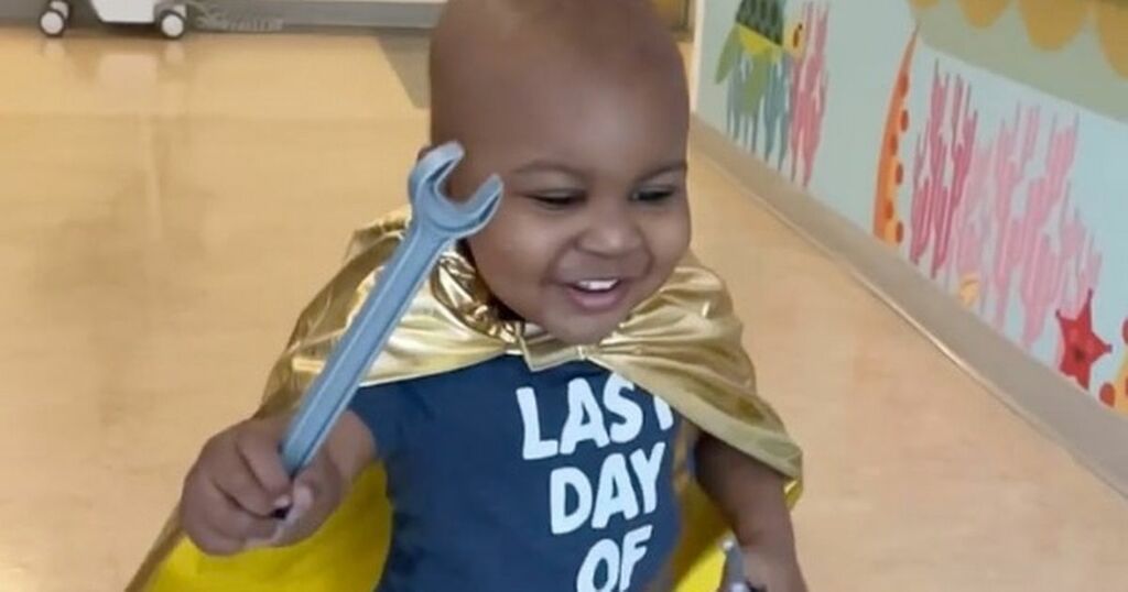 'Superhero' two-year-old celebrates end of…