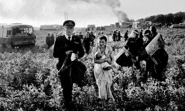 Rose Brash, 20, is led away by police at the Battle of…