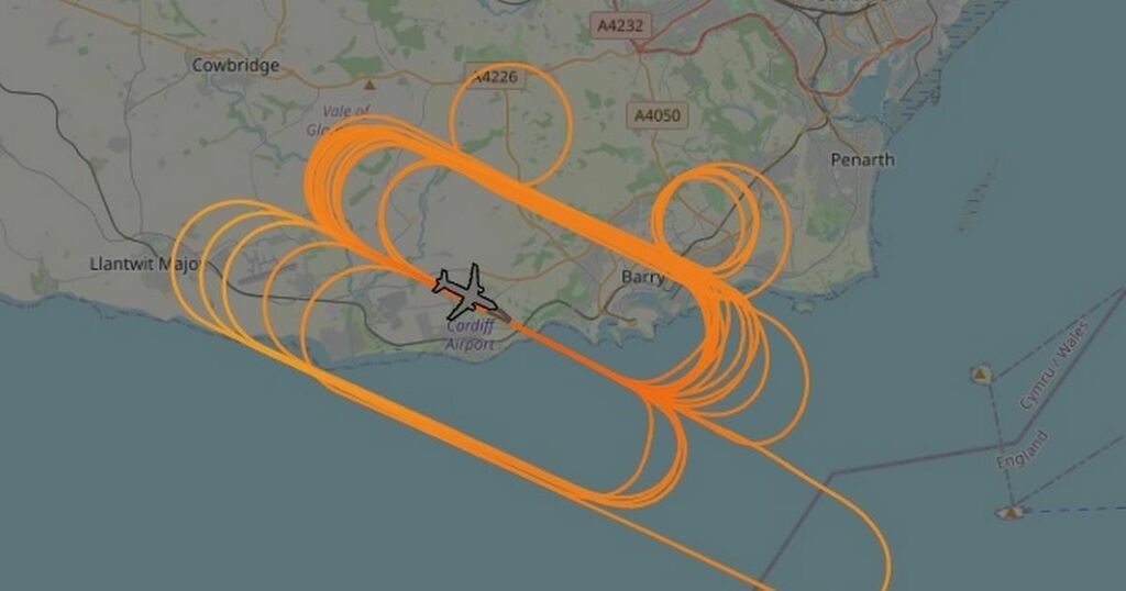 Plane spotted with strange flight path over parts of…