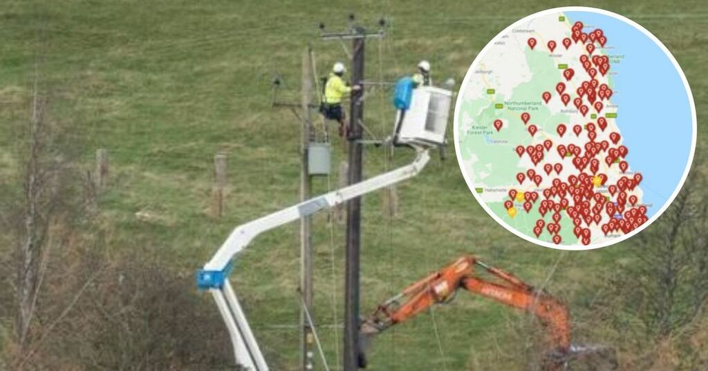 Map shows scale of North East power cut as thousands…