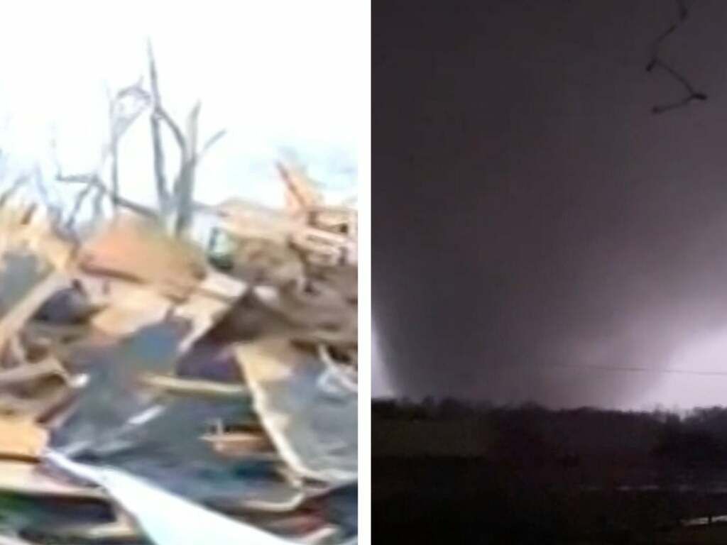 Terrifying video shows gigantic tornado being…