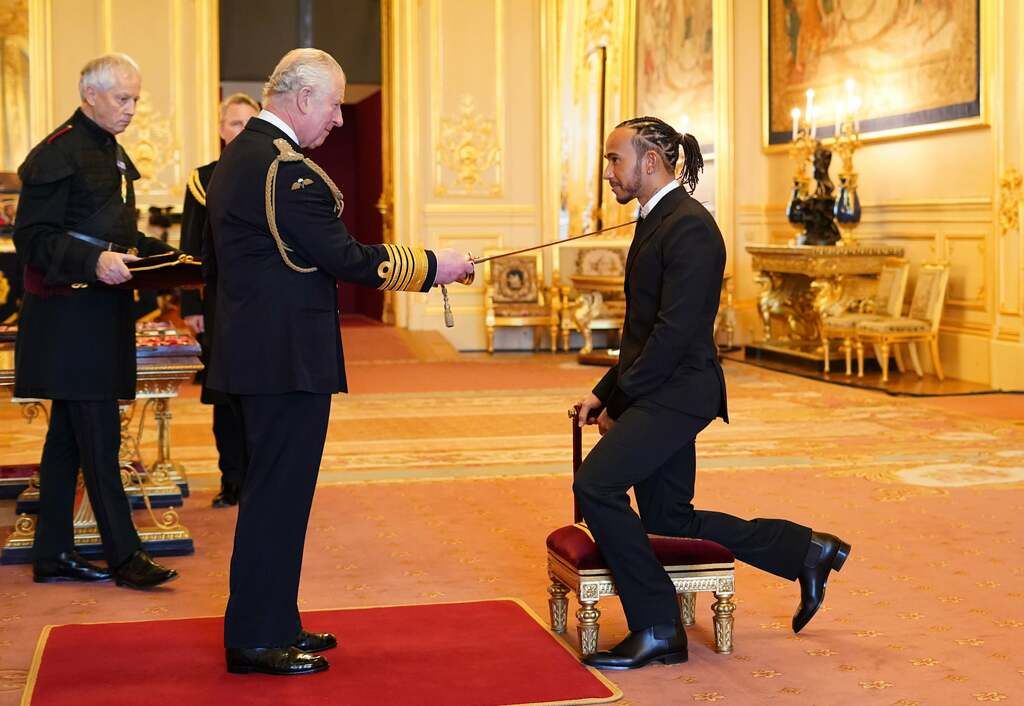 Sir Lewis Hamilton knighted by Prince Charles days…