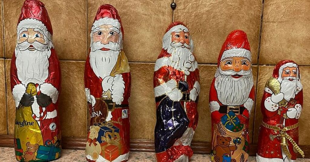 Chocolate Santas from supermarkets Aldi, Morrisons,…
