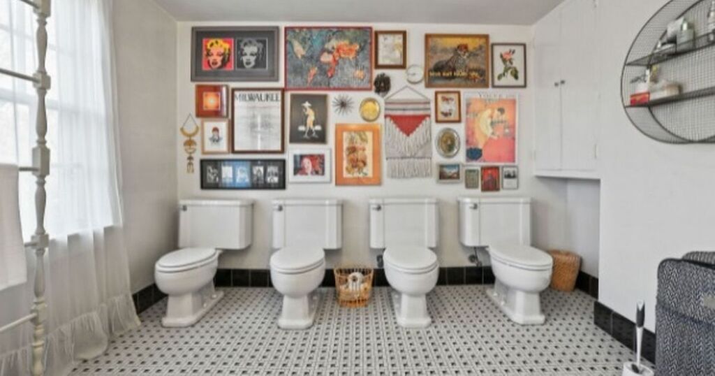 Inside the bizarre home with a communal bathroom…