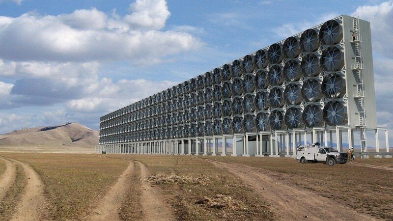 Direct air capture machines suck carbon dioxide from…