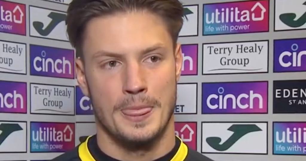 Kevin Dabrowski overcome with Hibs emotion as he…