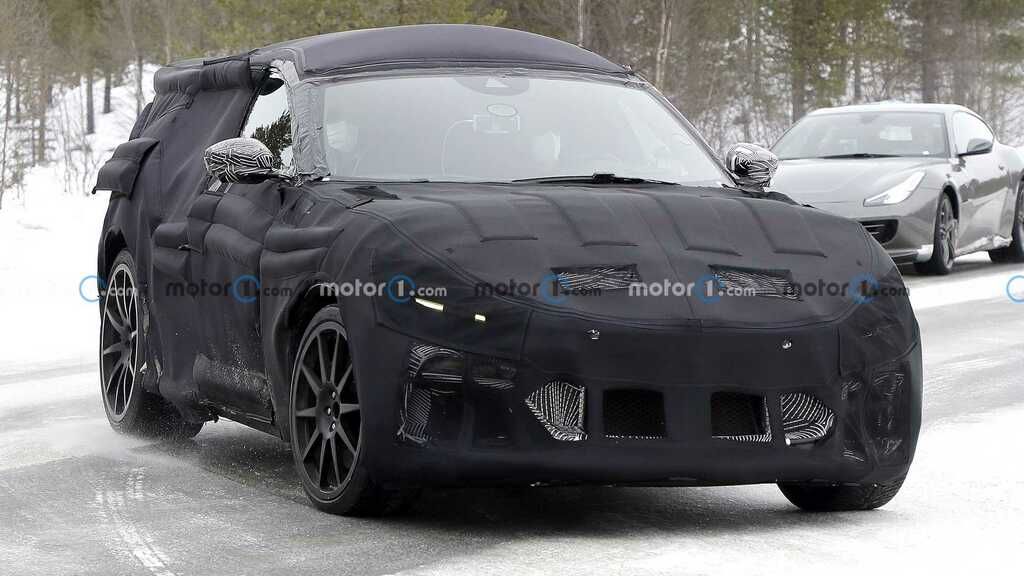 Ferrari Purosangue Spied With Weird Camo Looks Like…