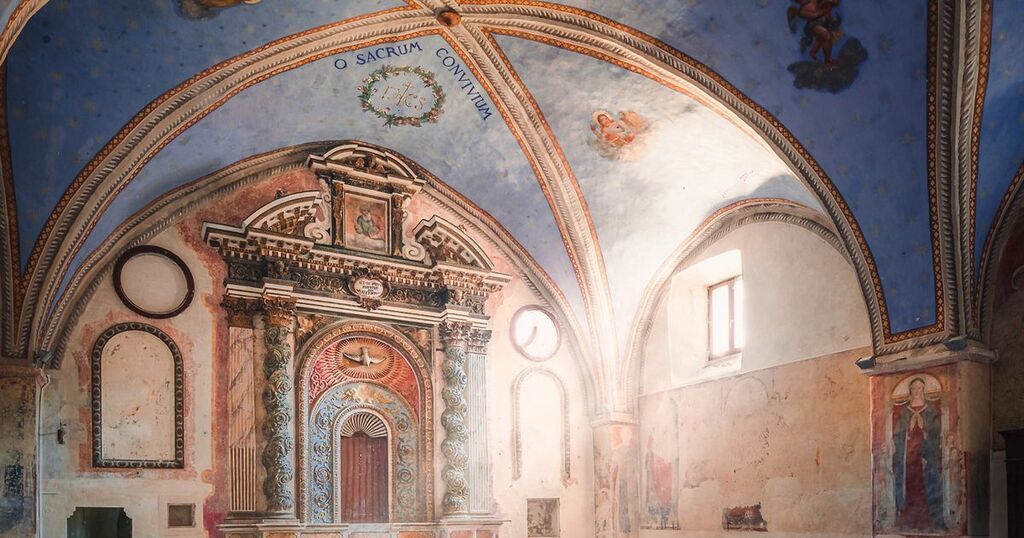 Abandoned church left to crumble with mummified bodies…