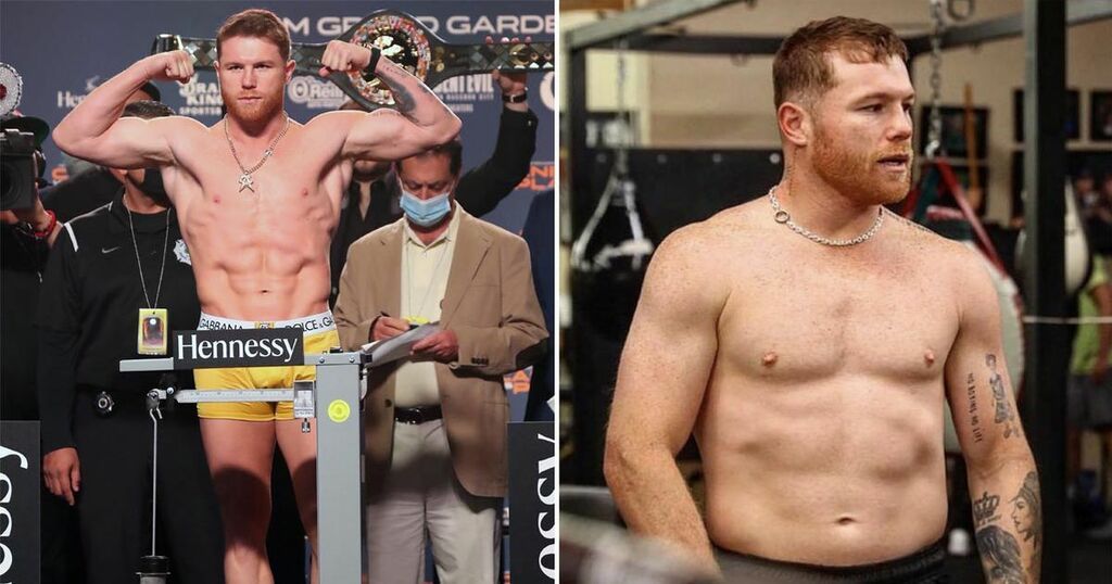 Canelo Alvarez shows off bulky physique after…