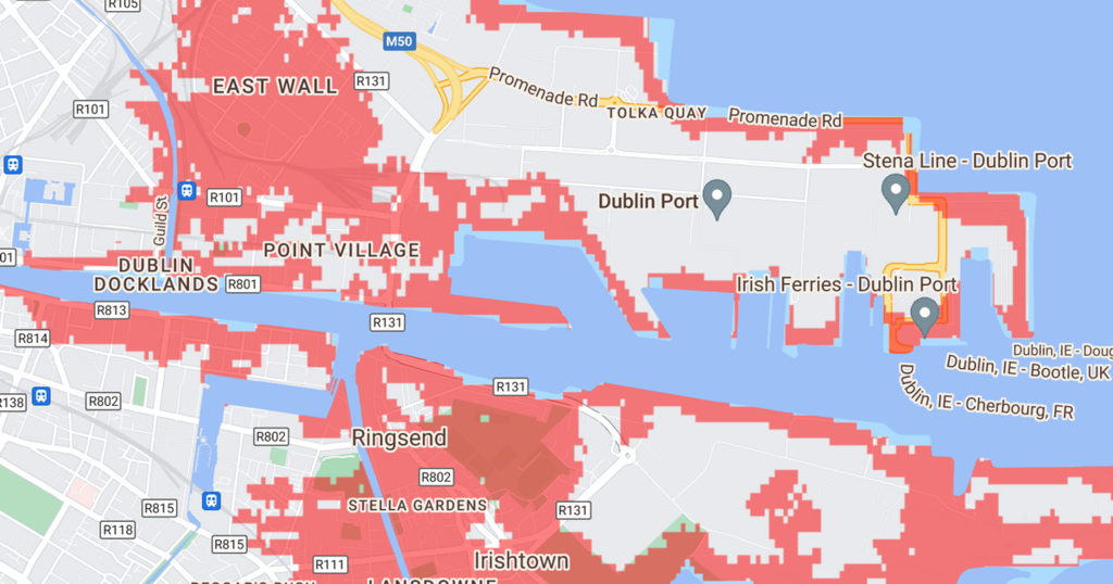 Terrifying flood map shows what Dublin will look like…